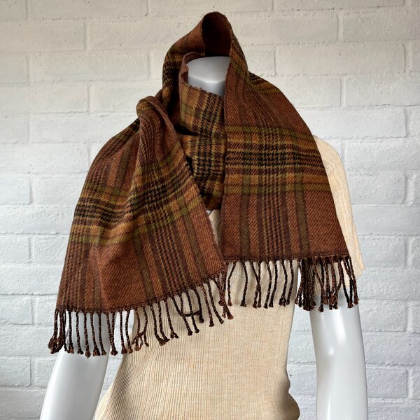 Fringed Wool Scarf - Etsy