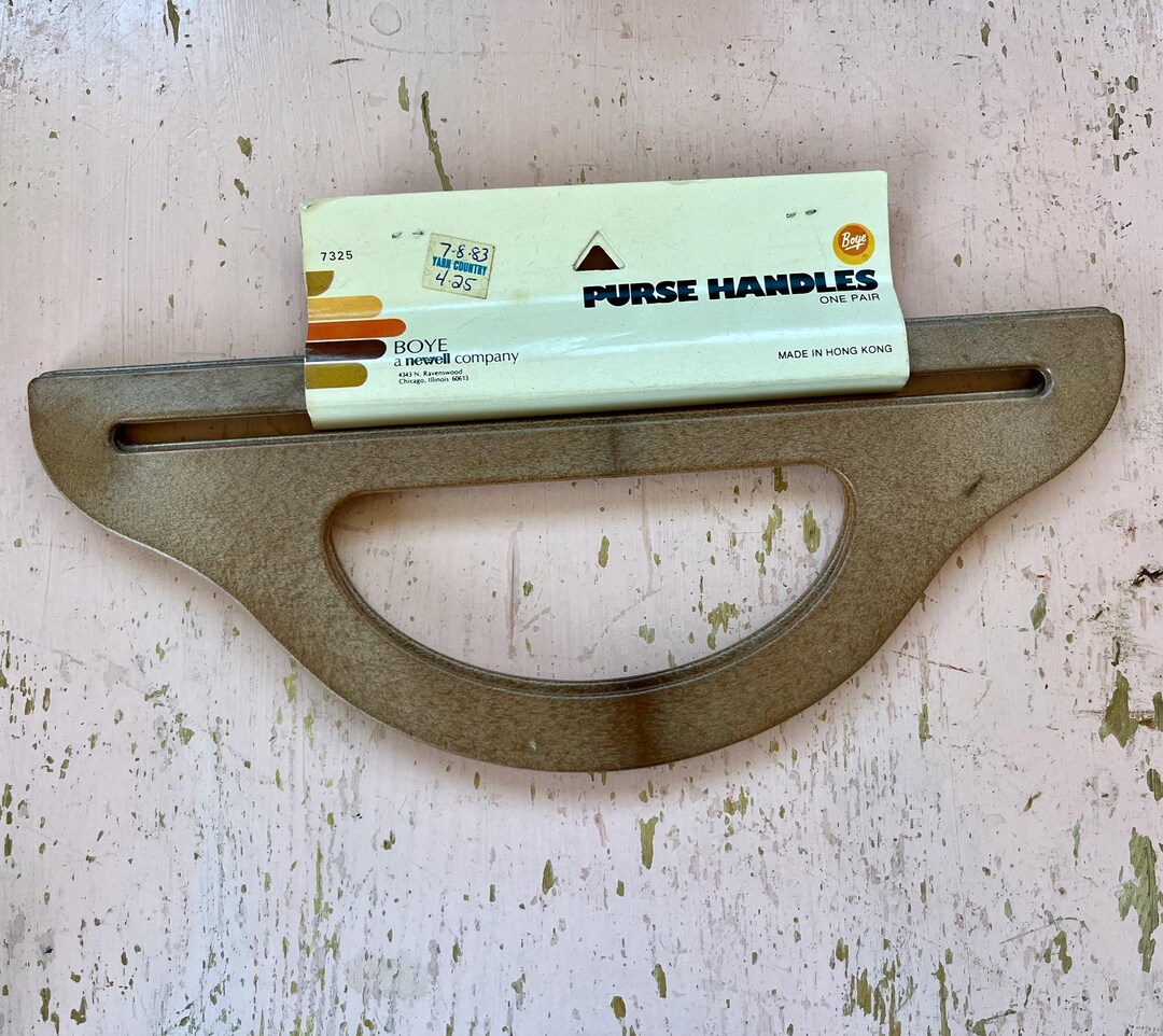 80s Boye Purse Handles Bermuda Bag Style - Vintage 1980s Brown Plastic ...