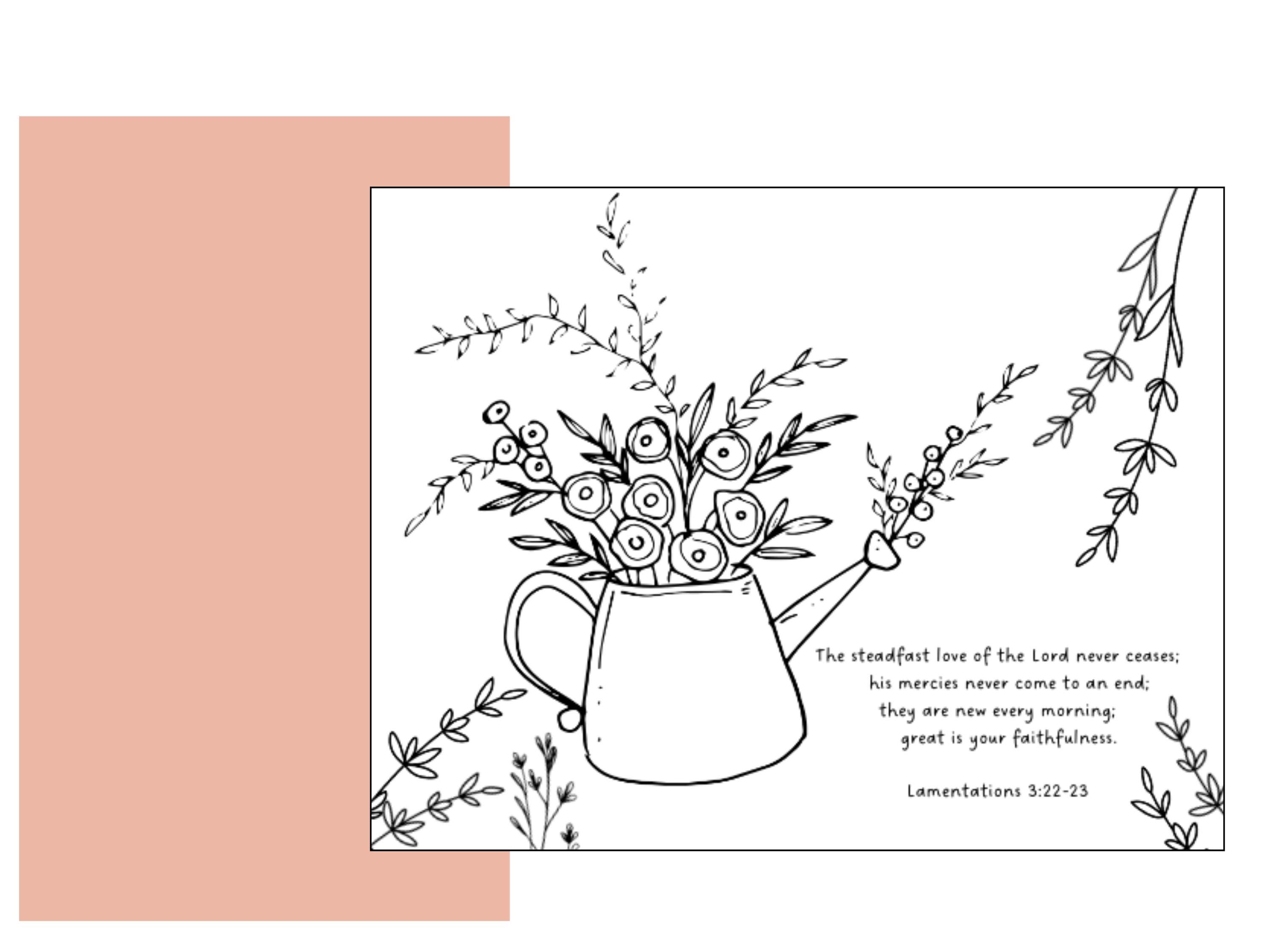 Printable Morning Quiet Time Coloring Sheets 4 Bible Verse Pages for ...