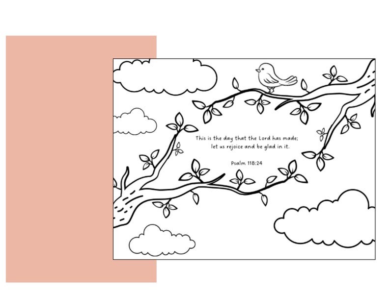 Printable Morning Quiet Time Coloring Sheets 4 Bible Verse Pages for ...