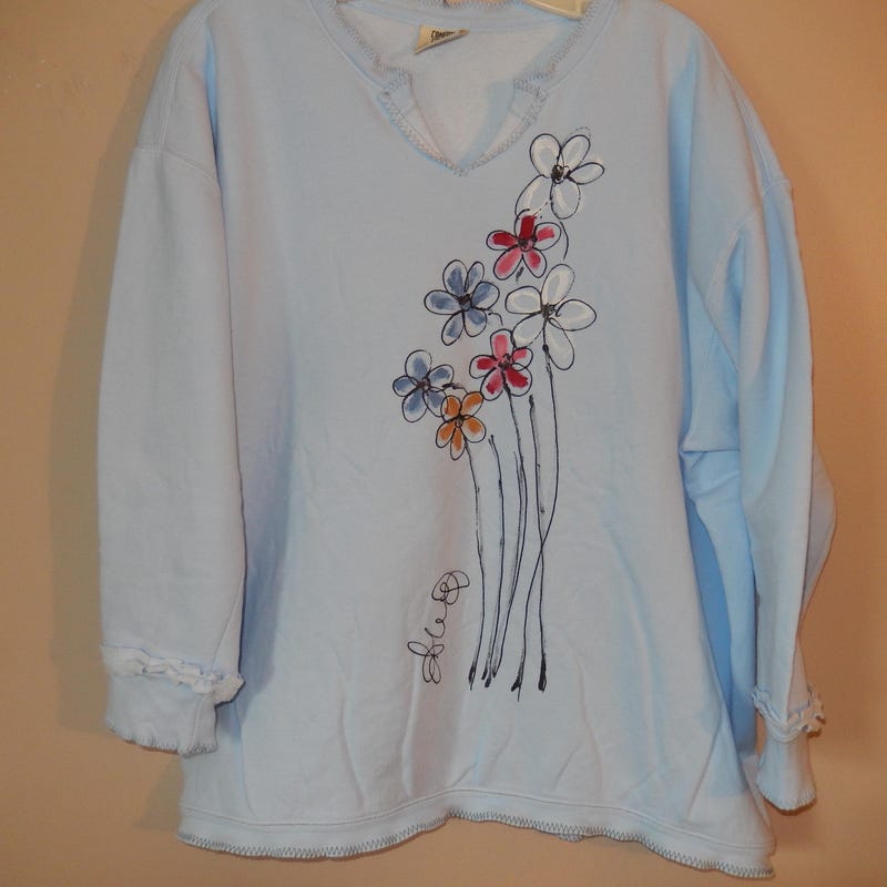 Hand Painted Hoodie - Etsy