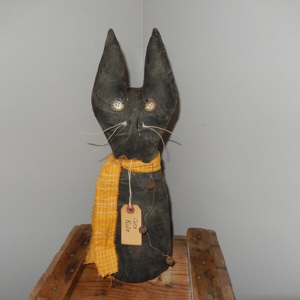 Primitive Cat - Etsy