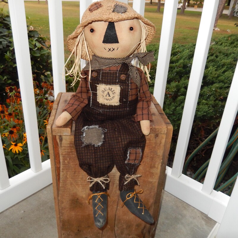 Primitive Scarecrow Doll - Etsy