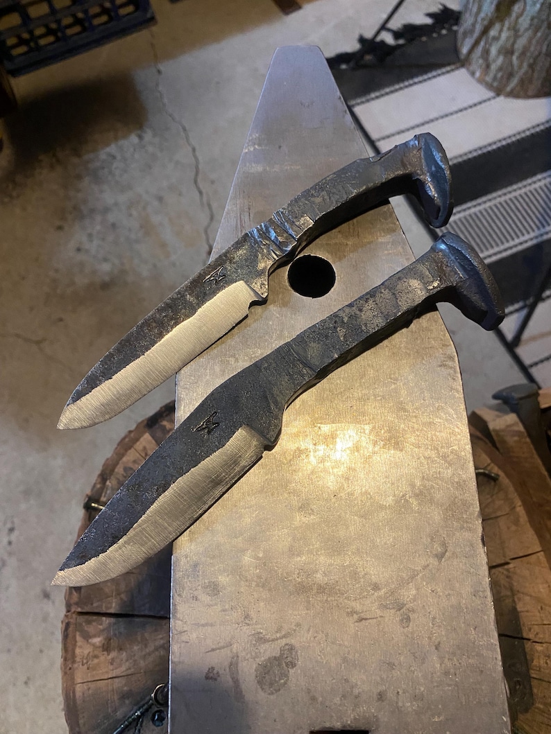 Hand Forged Railroad Spike Knives - Etsy