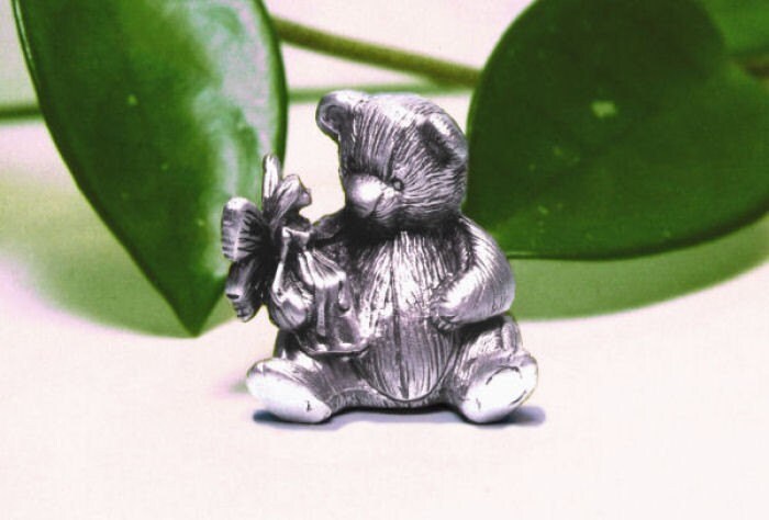 Pewter Teddy Bear Tooth Fairy Box - Etsy