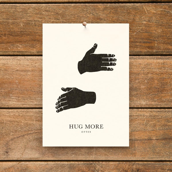 Hug Print - Etsy