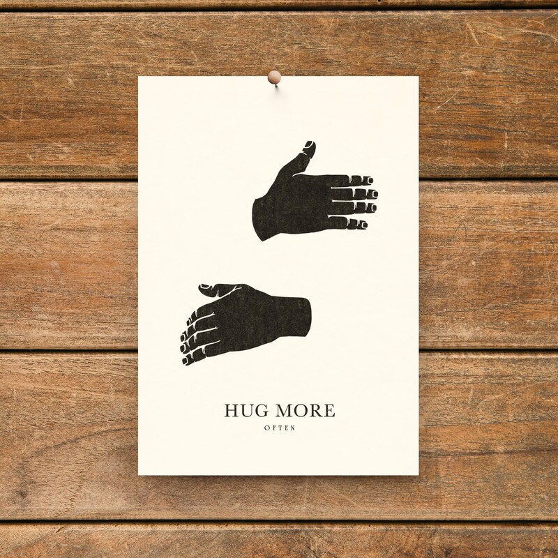 Hug Print - Etsy