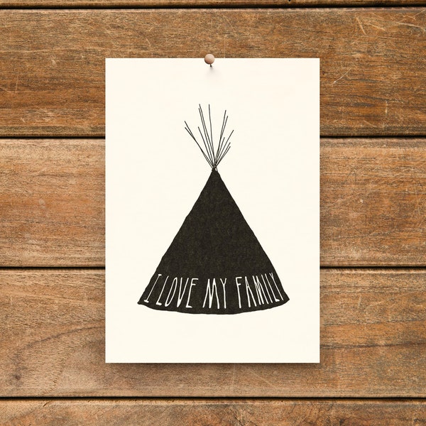 Teepee Card - Etsy