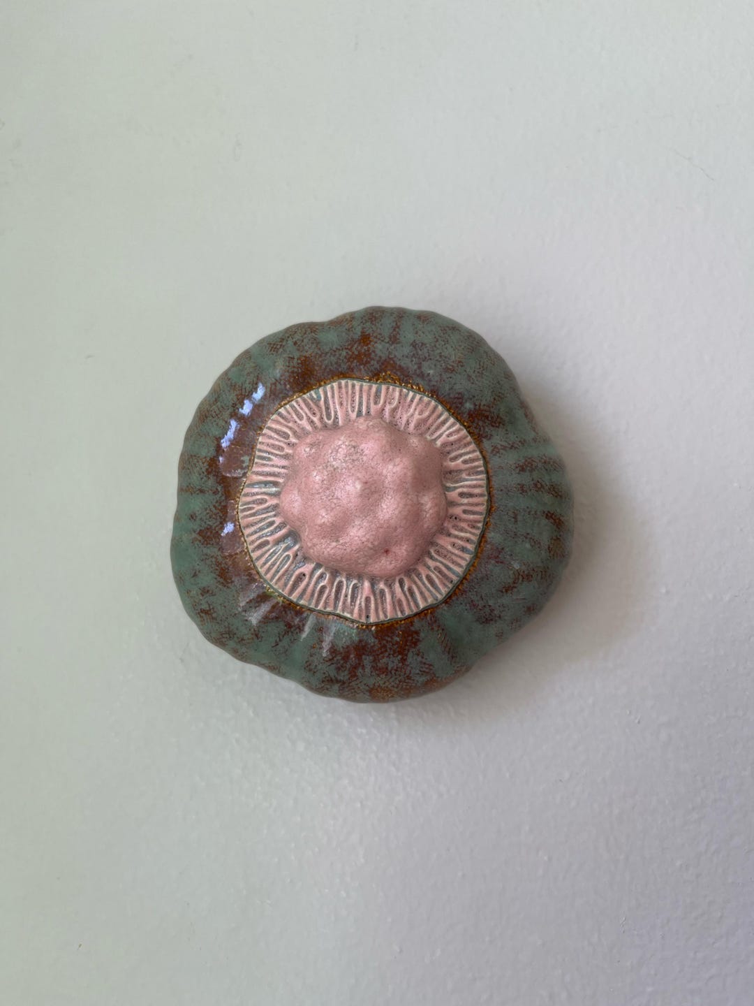 Ceramic Wall Art Pink and Green Flower Pod 48 - Etsy
