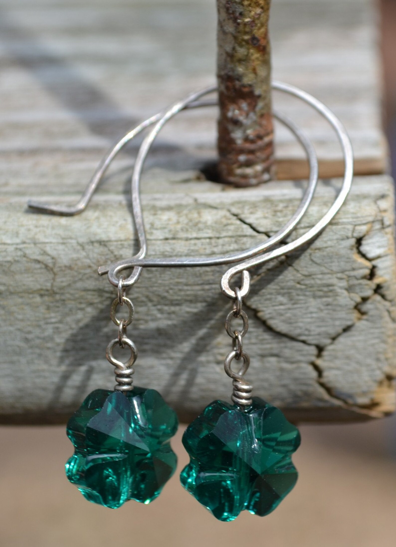 Rock the Shamrock - Swarovski Crystal Shamrock Necklace With Oxidized ...