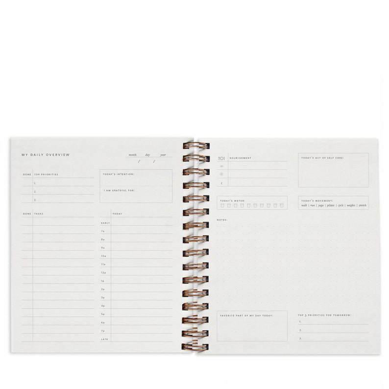 Daily Overview Planner // Daily Planner Notebook Mindful - Etsy