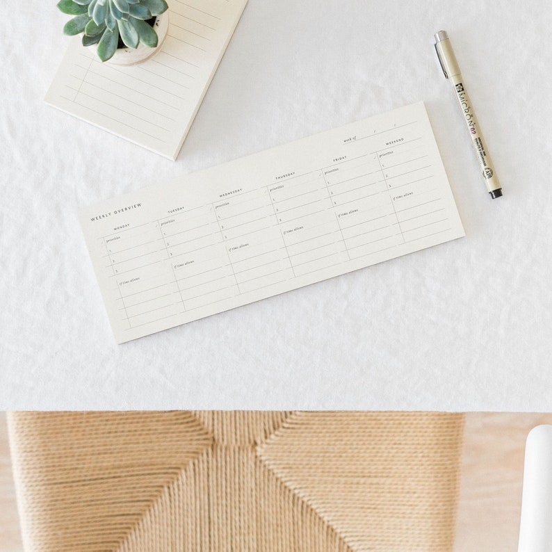 Weekly Keyboard Planner Notepad // Weekly Organizer, Weekly Planner ...