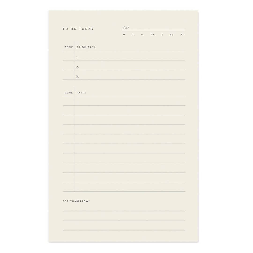 To Do Today Notepad // Daily Organizer, Daily Planner, Organization ...