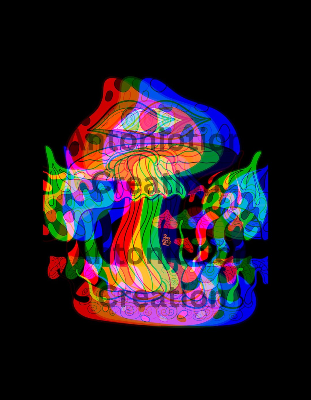 Mushroom Trippy Png - Etsy