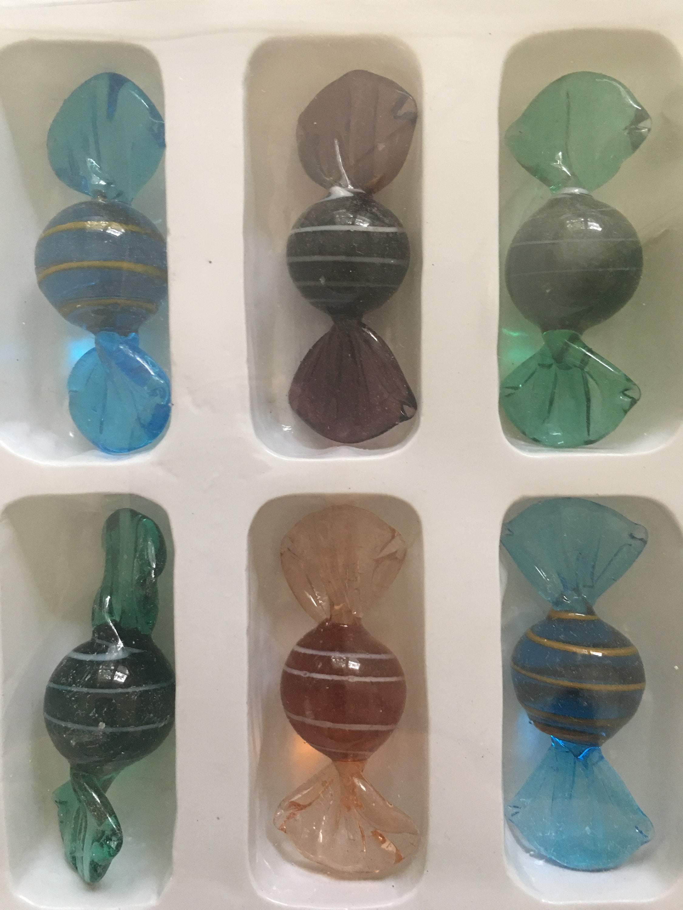 Vintage Murano Glass Italian Candy (set of 6) - Etsy