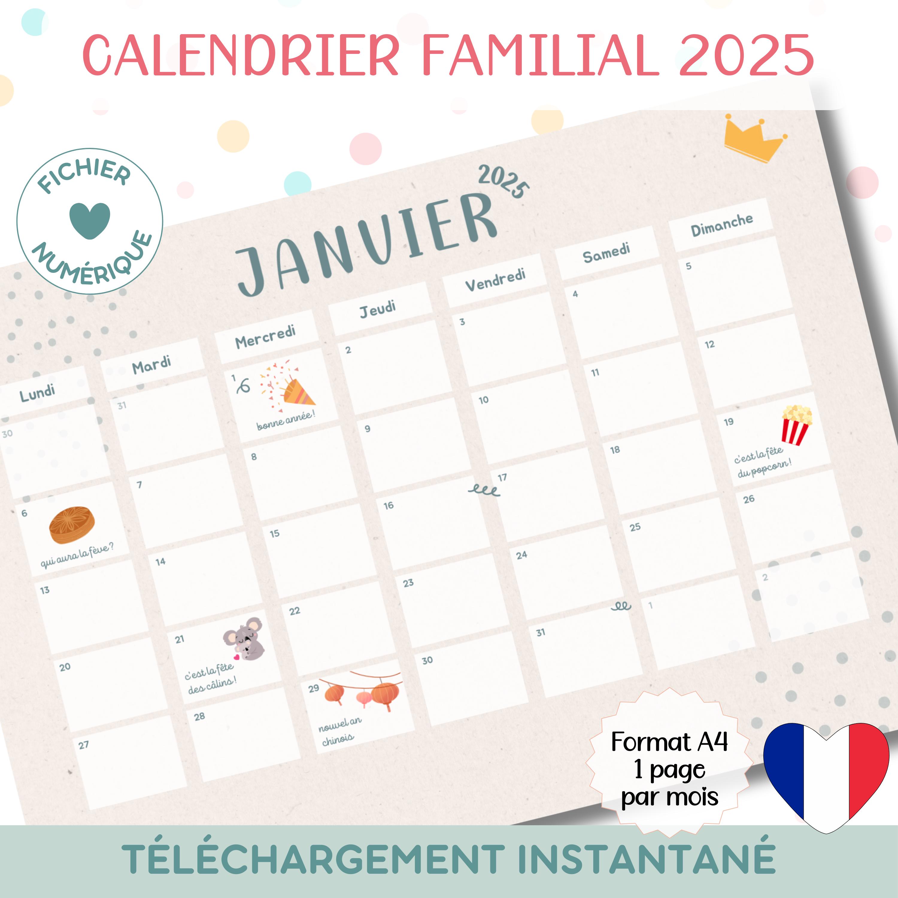 2025 Monthly Family Calendar | Printable | Digital Download - Etsy