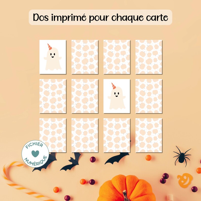 Halloween Flashcards | Printable Memory Cards Game | Digital Download ...