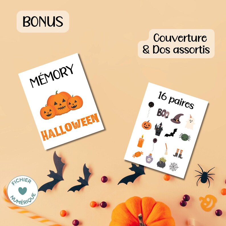 Halloween Flashcards | Printable Memory Cards Game | Digital Download ...