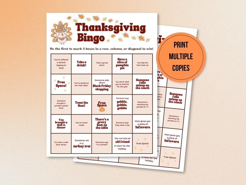 Thanksgiving Bingo, Thanksgiving Game, Thanksgiving Activities for ...
