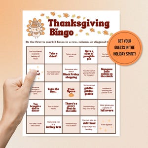 Thanksgiving Bingo, Thanksgiving Game, Thanksgiving Activities for ...