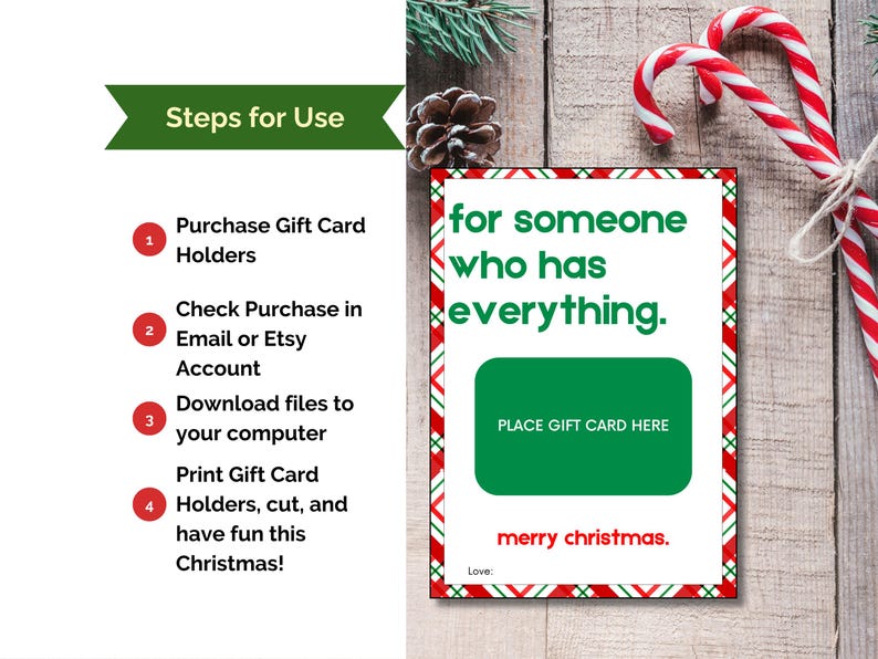 Christmas Gift Card Holder, Funny Holiday Gift Card Holder, Gift Card ...