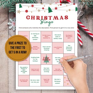 Christmas Bingo, Find the Guest Bingo, Christmas Game, Holiday Party ...