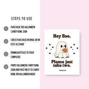 Printable Halloween Candy Bowl Sign, Trick or Treat Candy Bowl Sign ...