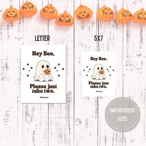 Printable Halloween Candy Bowl Sign, Trick or Treat Candy Bowl Sign ...