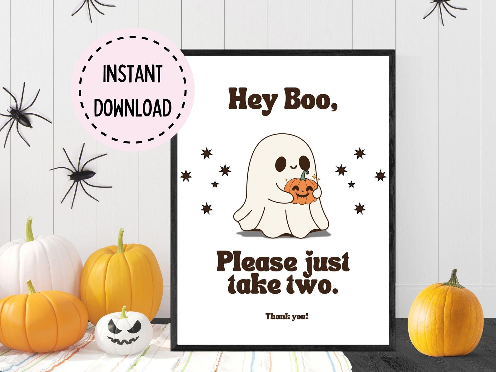 Printable Halloween Candy Bowl Sign, Trick or Treat Candy Bowl Sign ...