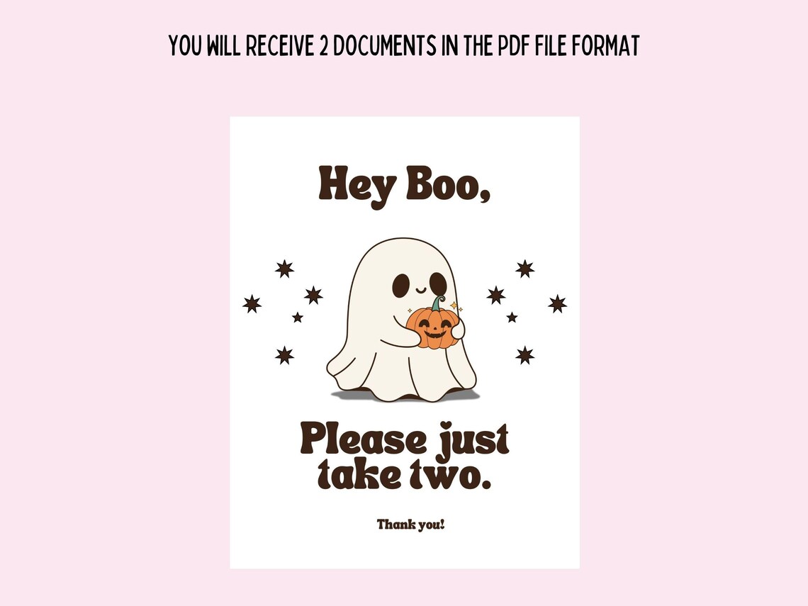 Printable Halloween Candy Bowl Sign, Trick or Treat Candy Bowl Sign ...