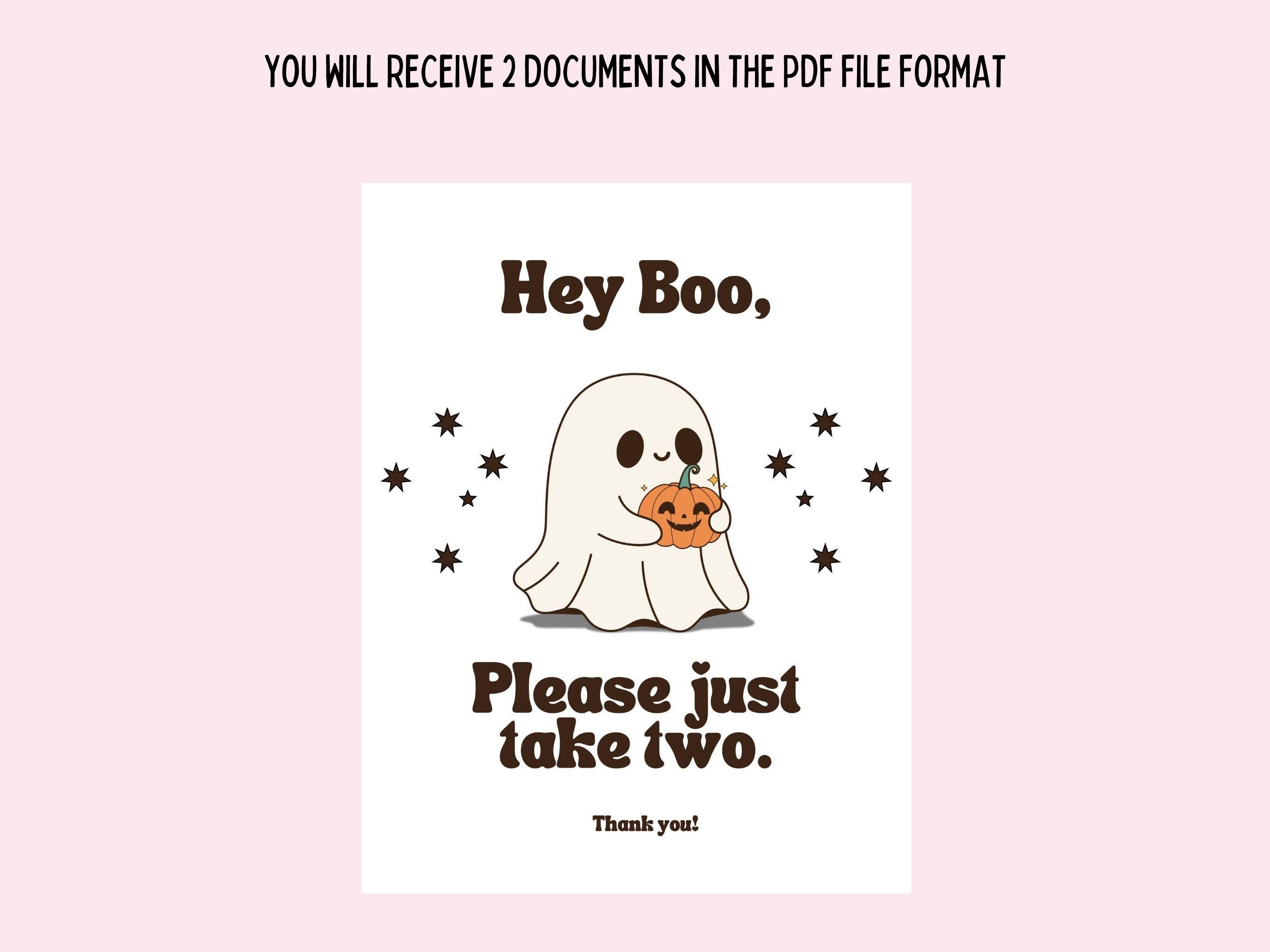 Printable Halloween Candy Bowl Sign, Trick or Treat Candy Bowl Sign ...