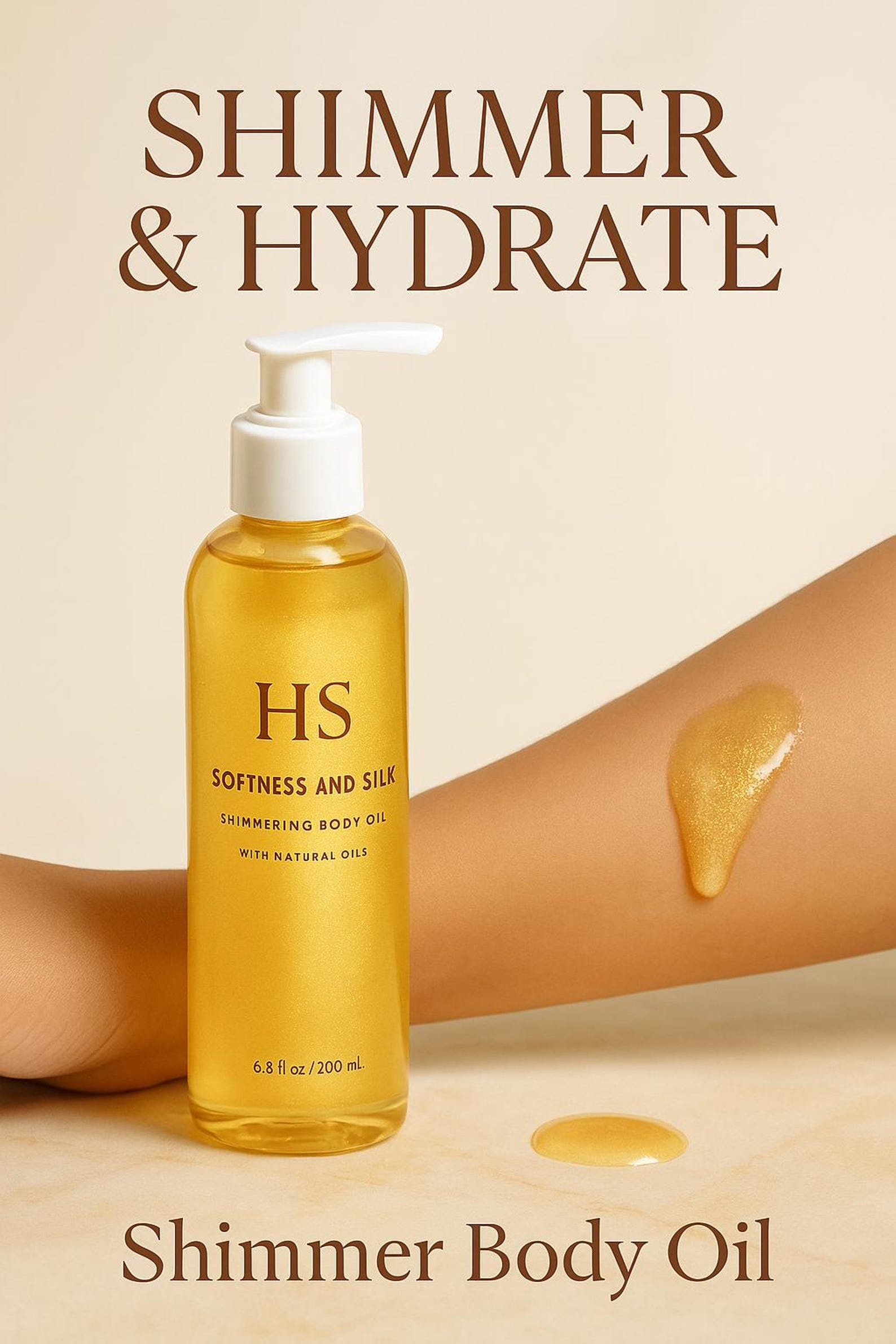 Shimmer Body Oil: Natural Golden Bronze Glow, Hydrating Vegan Oil - Etsy