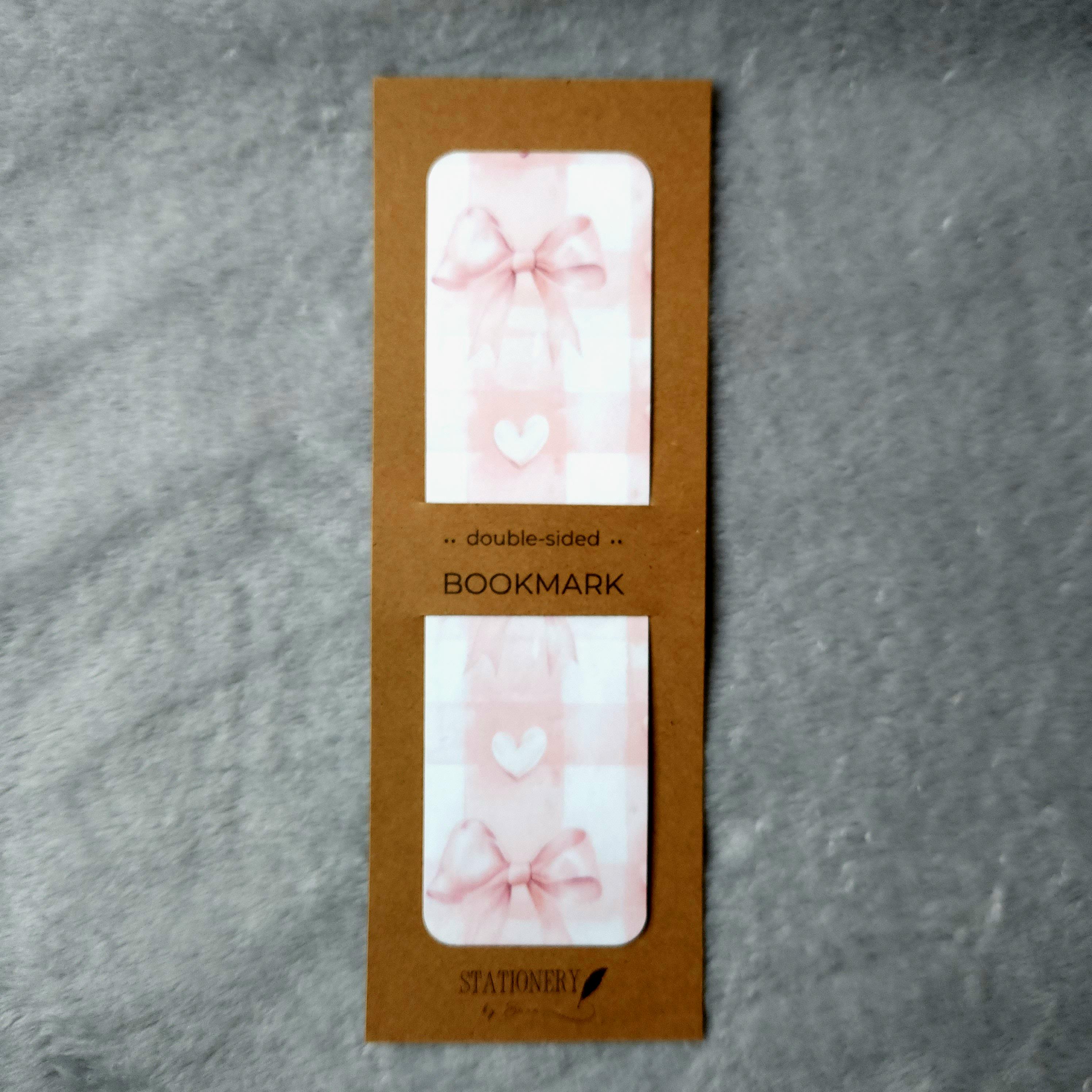 Handmade Aesthetic Bookmarks | Laminated Bookmarks | Pink Bows - Etsy