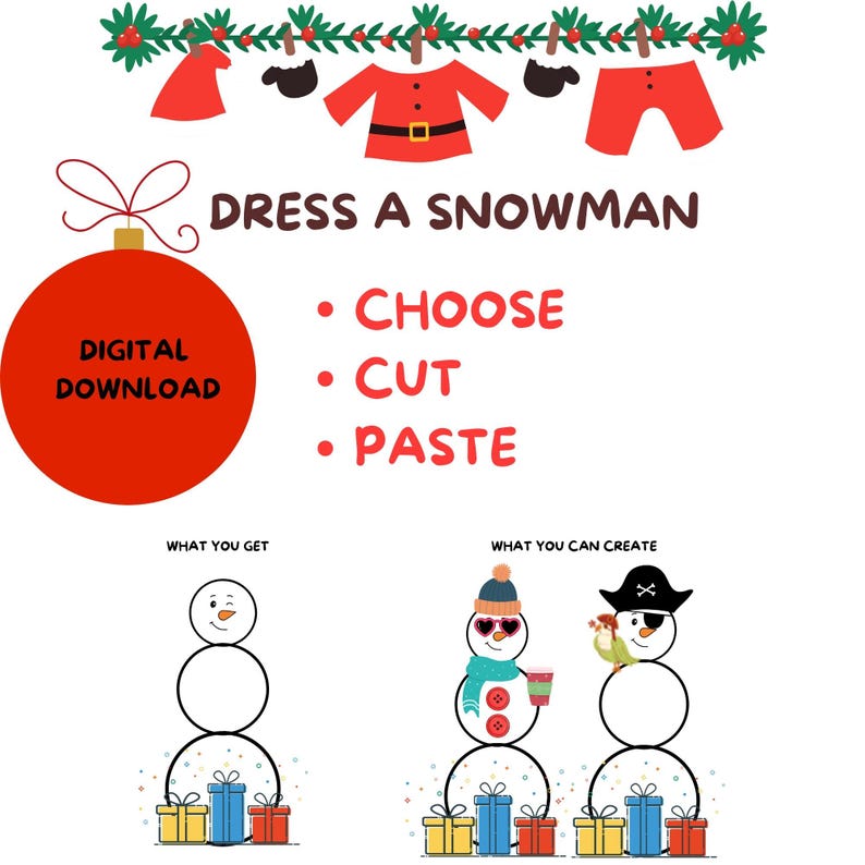 Dress a Snowman - Etsy