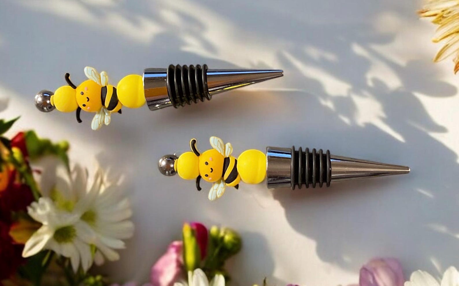 Handmade Honey Bee Bottle Stopper: Wood & Silicone Accent - Etsy