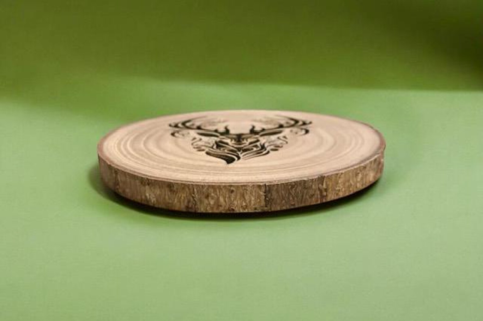 Handcrafted Detailed Trophy Stag Engraved Wooden Plaque - Etsy