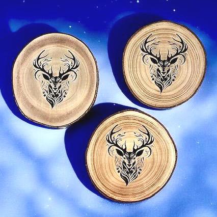 Handcrafted Detailed Trophy Stag Engraved Wooden Plaque - Etsy