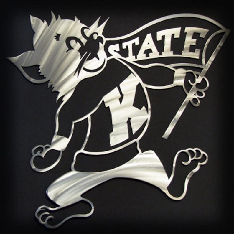 Kansas State Willie the Wildcat Single Layer Art Piece 18" - Etsy