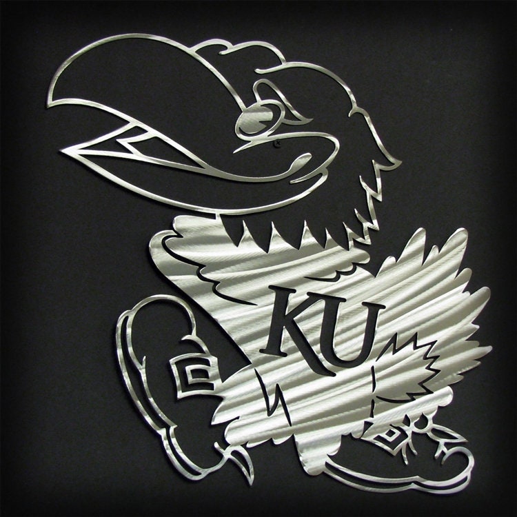 Kansas University Stainless Steel Jayhawk Art 18" KU - Etsy