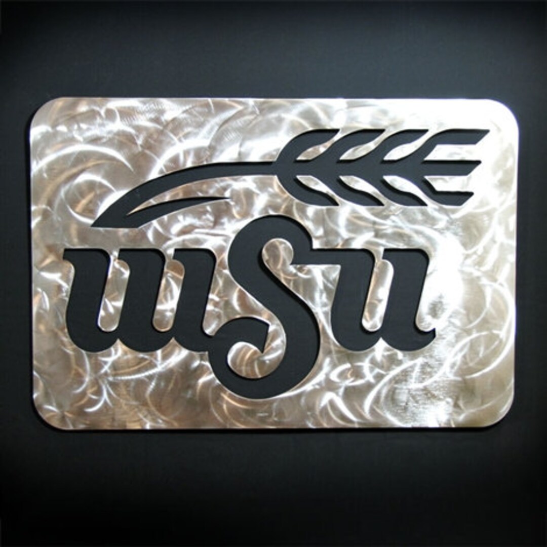 18 Stainless Steel Metal WSU Wall Art Wichita State University College ...