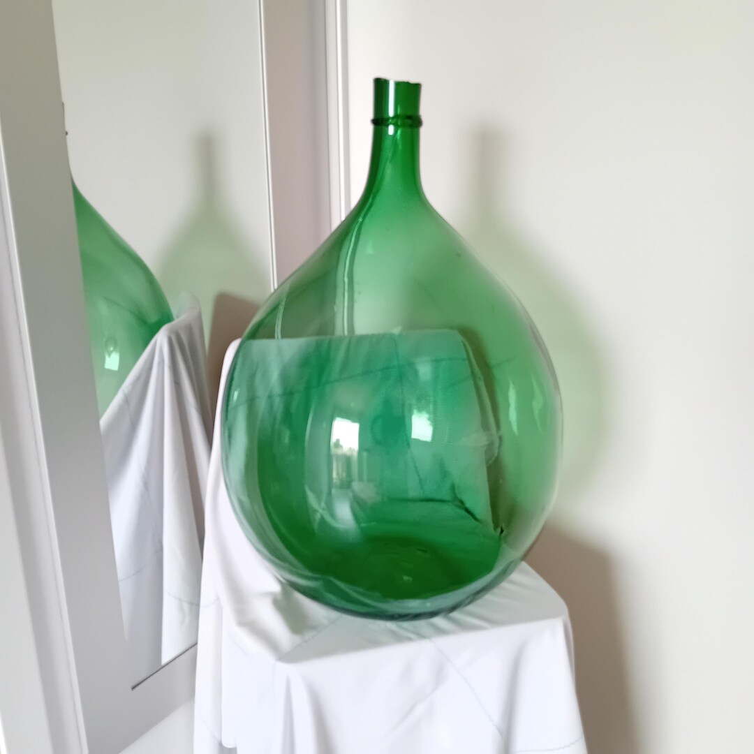 Antique Italian Demijohn, Blown Glass. 54 Litres (large). - Etsy