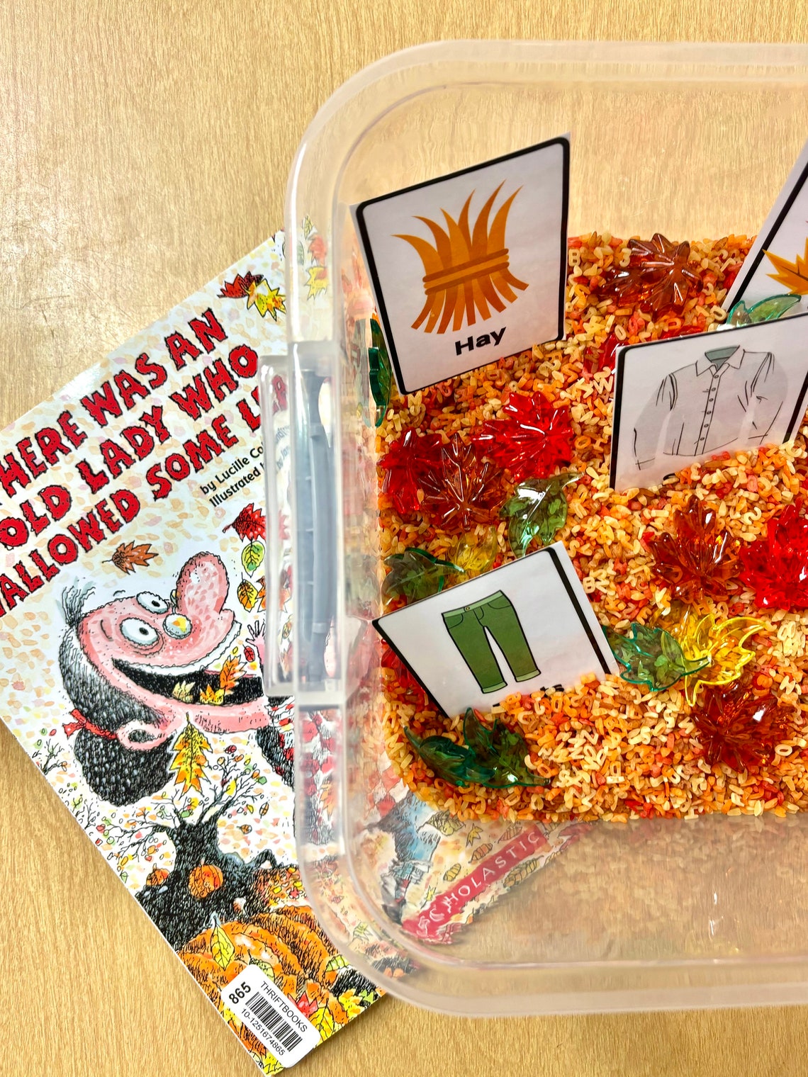 Autumn Alphabet Sensory Bin fall Theme Alphabet Macaroni - Etsy