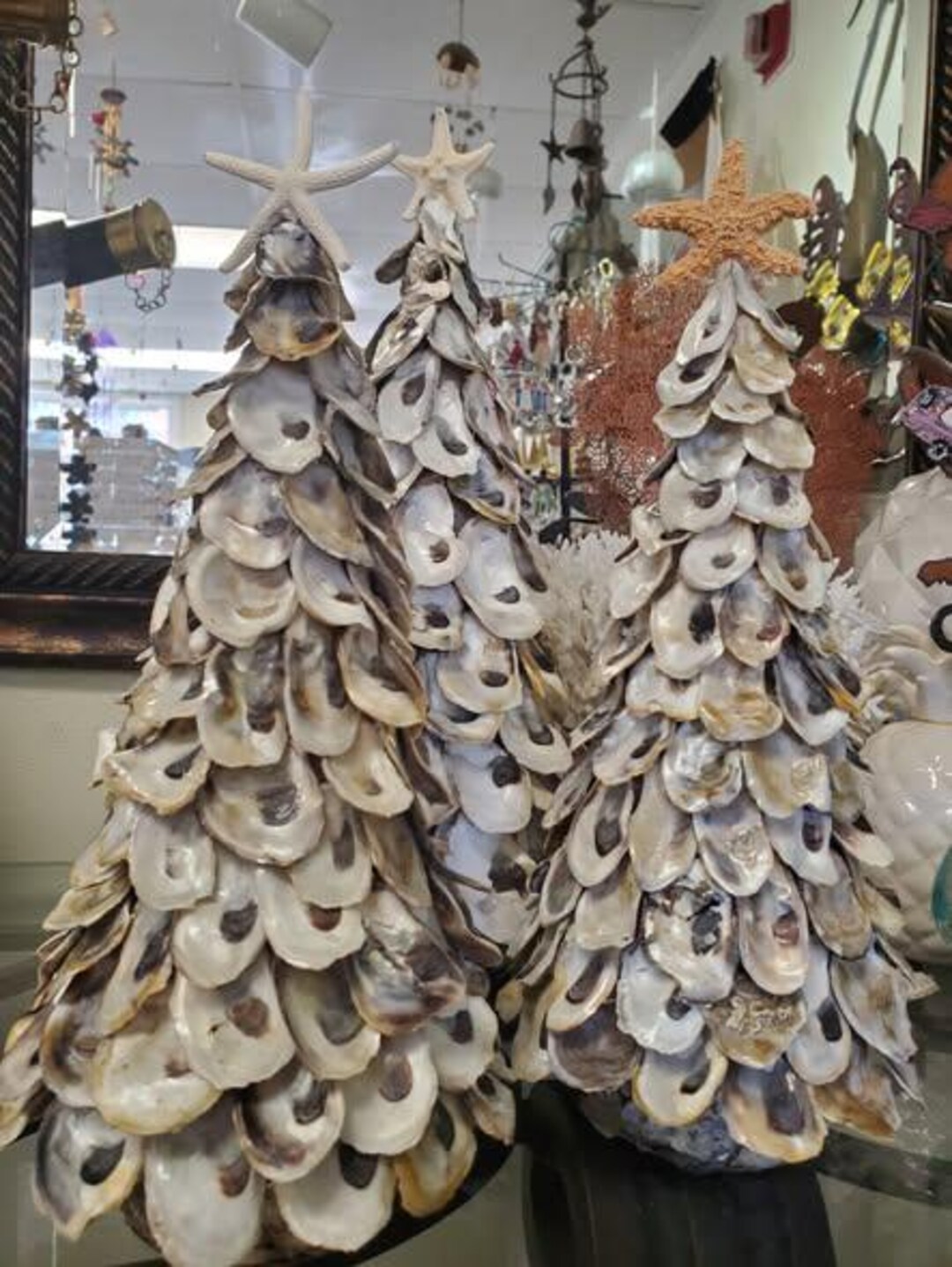 Natural Oyster Shells Tree / Nautical Costal Home Decor / Wedding ...