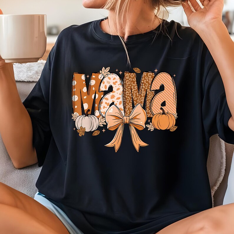 Fall MAMA PNG Clipart | Trendy Leopard Print Pumpkin Design | Autumn ...