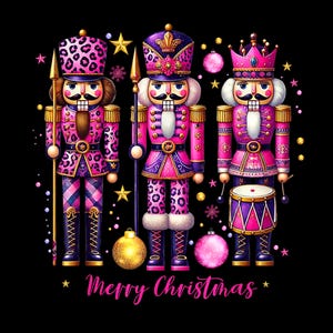 Pink Nutcracker Christmas Png , Merry Christmas Women Kids Shirt, the ...