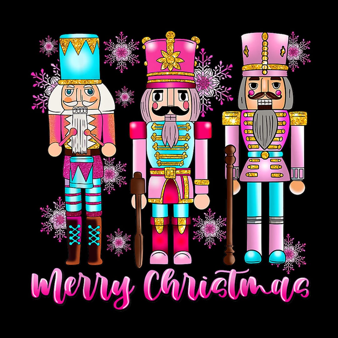 Pink Nutcracker Christmas Png , Merry Christmas Women Kids Shirt, the ...