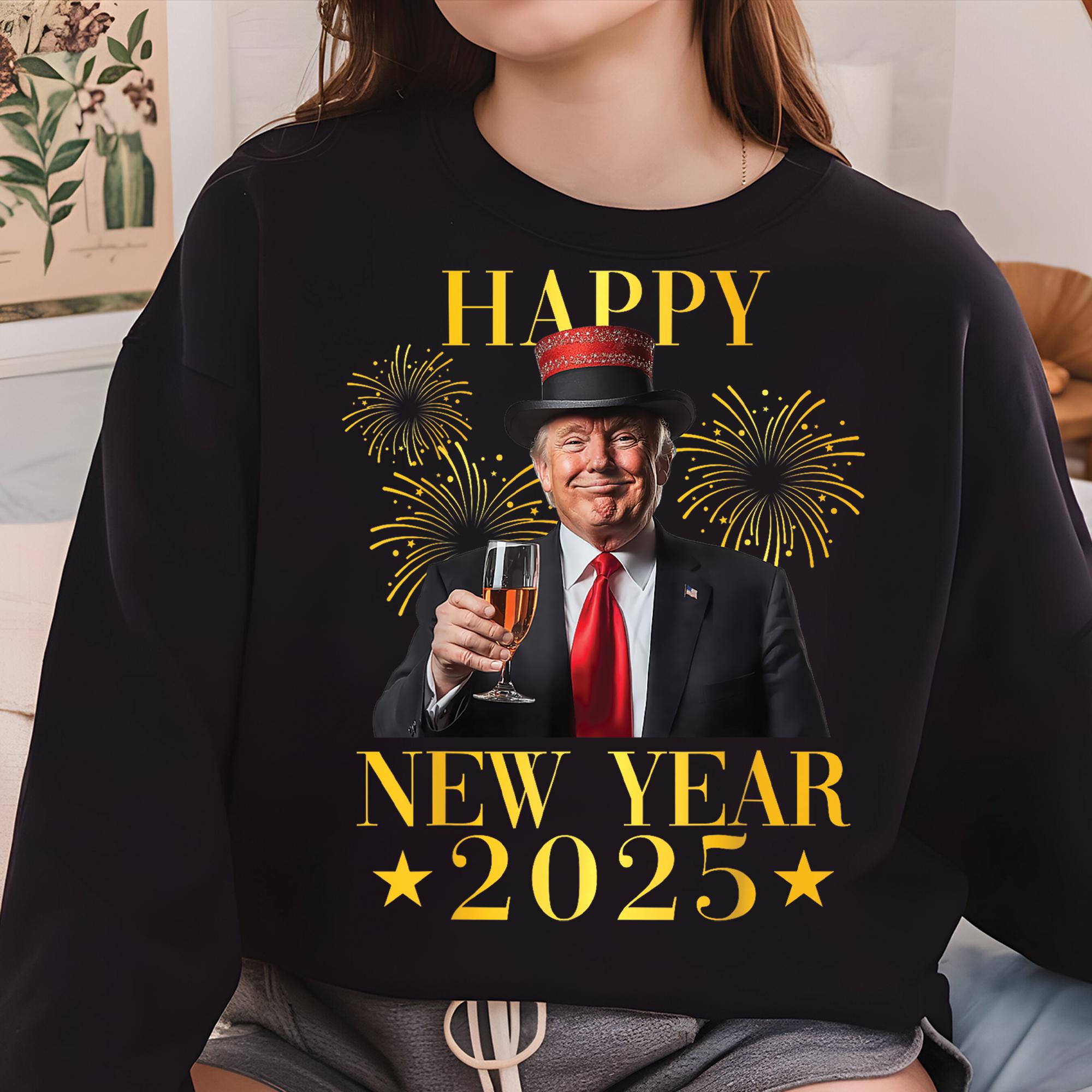 Trump 2025 PNG Happy New Year 2025 PNG Design Art numérique politique ...