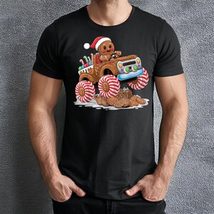 Gingerbread Man Monster Truck Christmas Baking Cookies Design - Festive ...