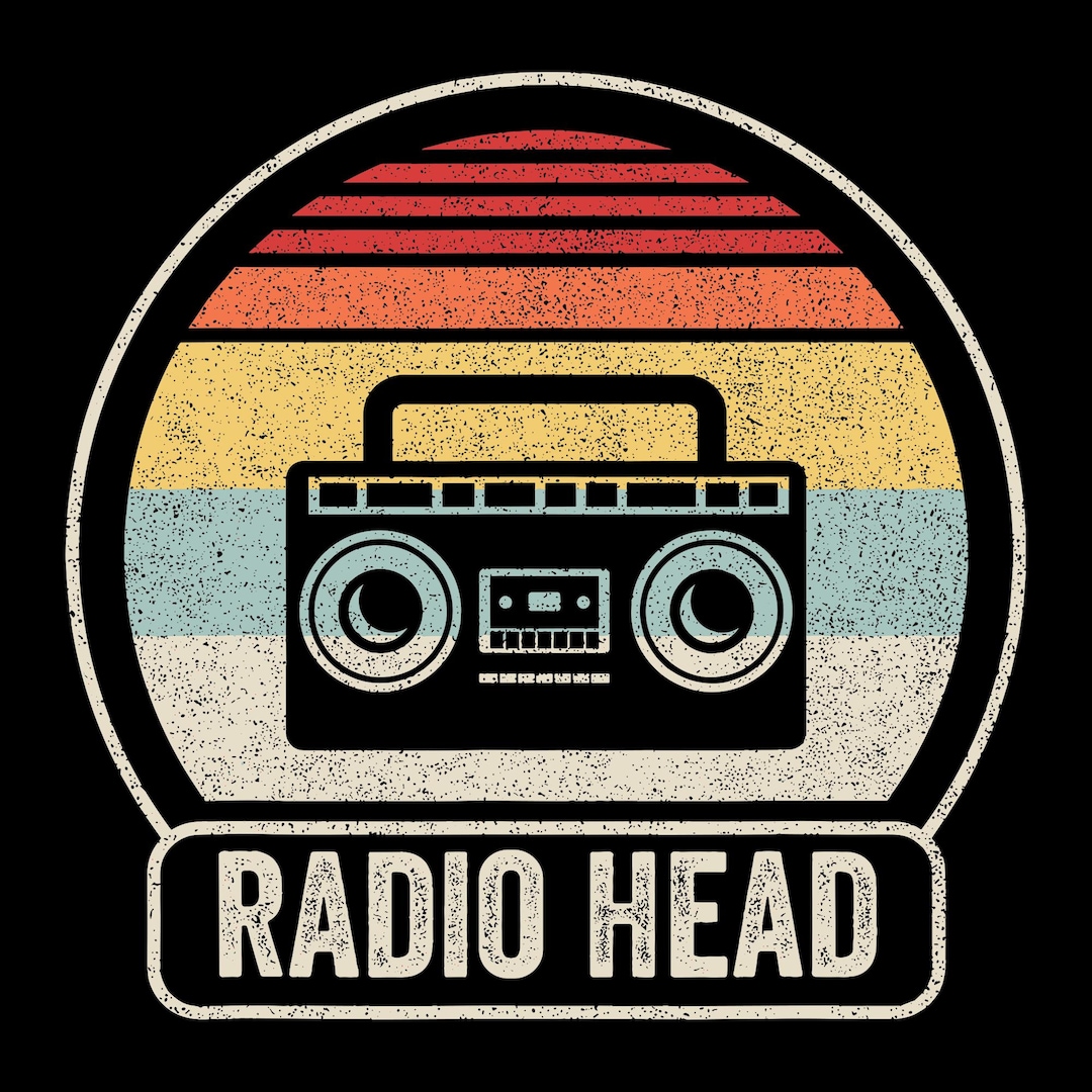 Retro Boombox PNG - Radio Head 80s Design, Digital Download | Vintage ...