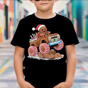 Gingerbread Man Monster Truck Christmas Baking Cookies Design - Festive ...